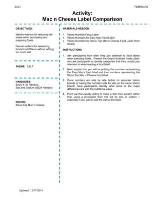 February - Salt | PDF