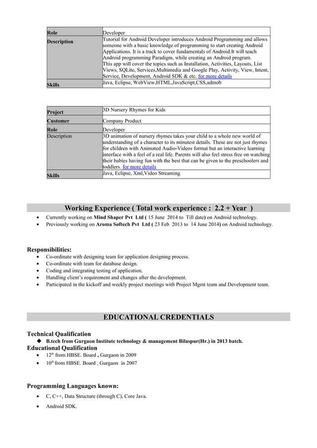 Narender_Resume | DOC | Programming Languages | Computing