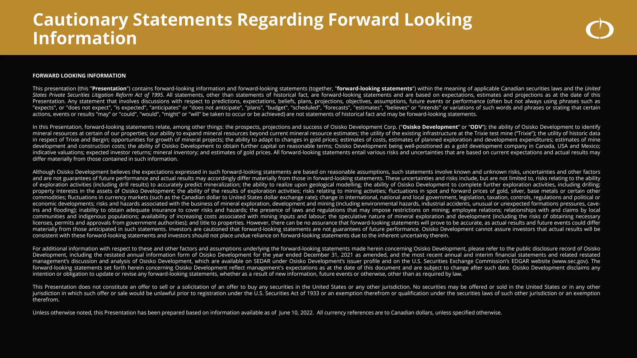 Osisko Development - Tintic Project | PDF