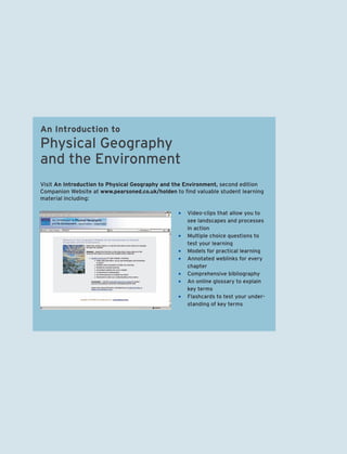 An Introduction to Physical Geography and the Environment 2nd Edition ...
