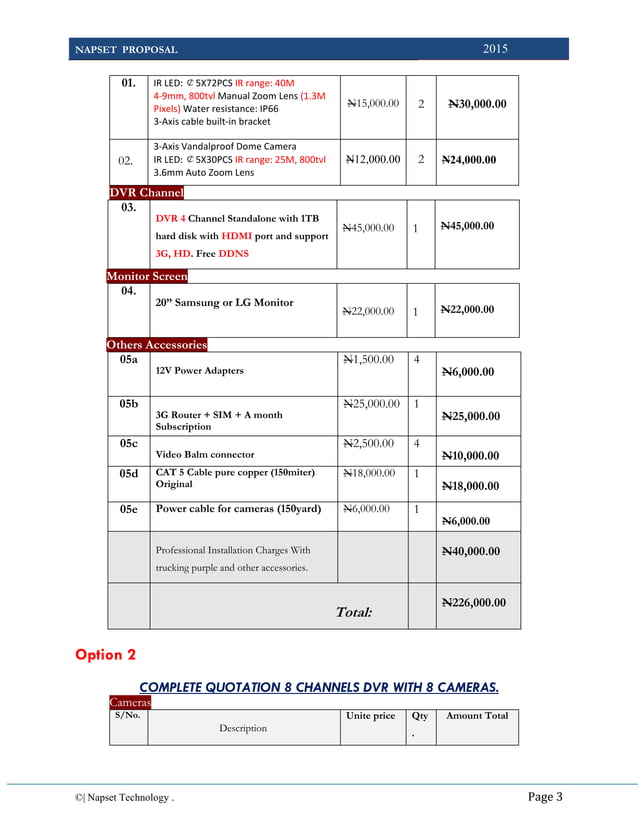 napset quotation | PDF