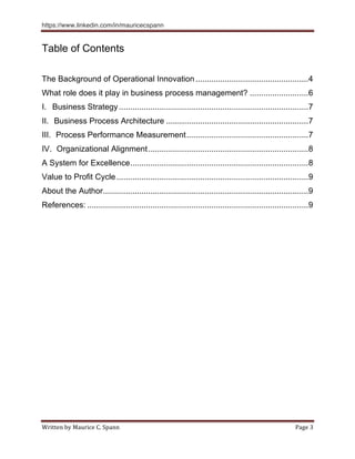Operational Innovation | PDF