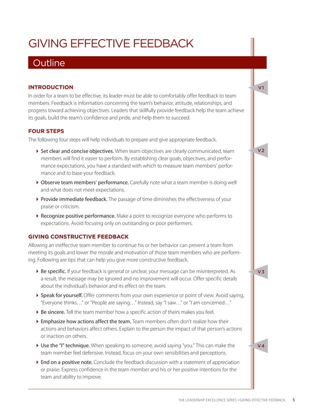 317 a giving effective feedback interactive | PDF