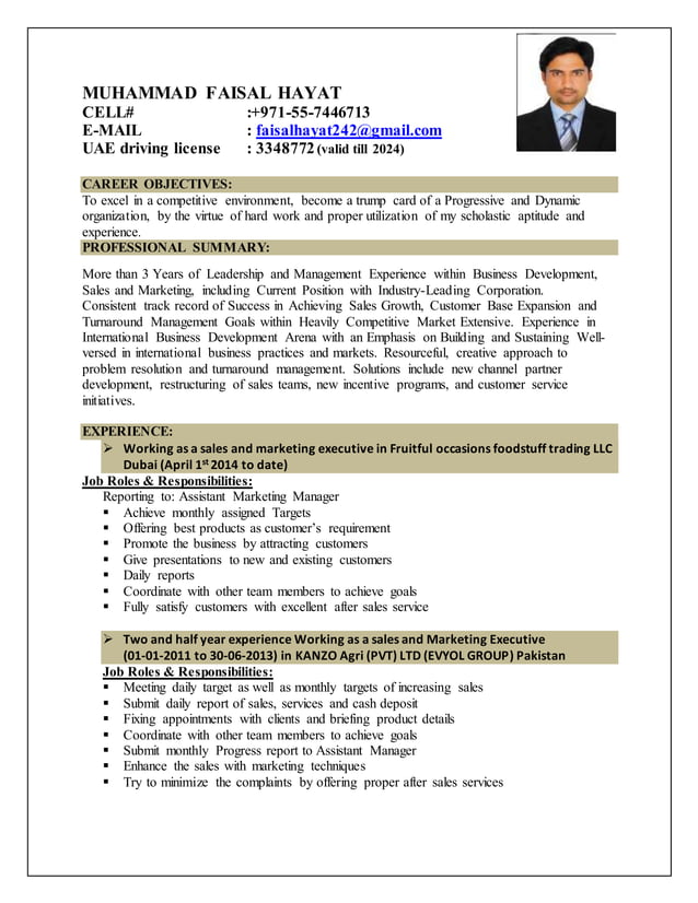 faisal hayat cv | DOCX