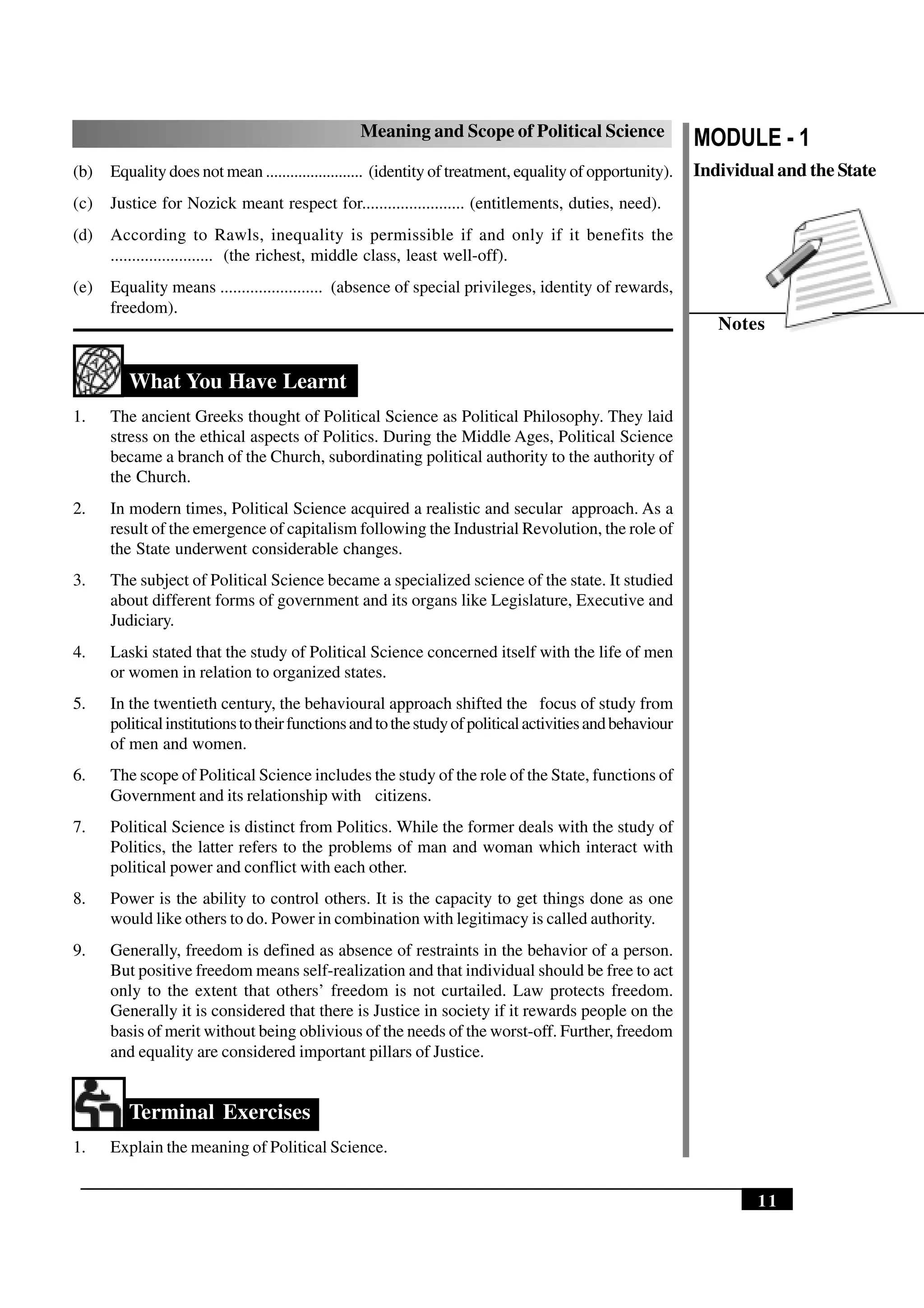 meaning and scope of political science (1) | PDF