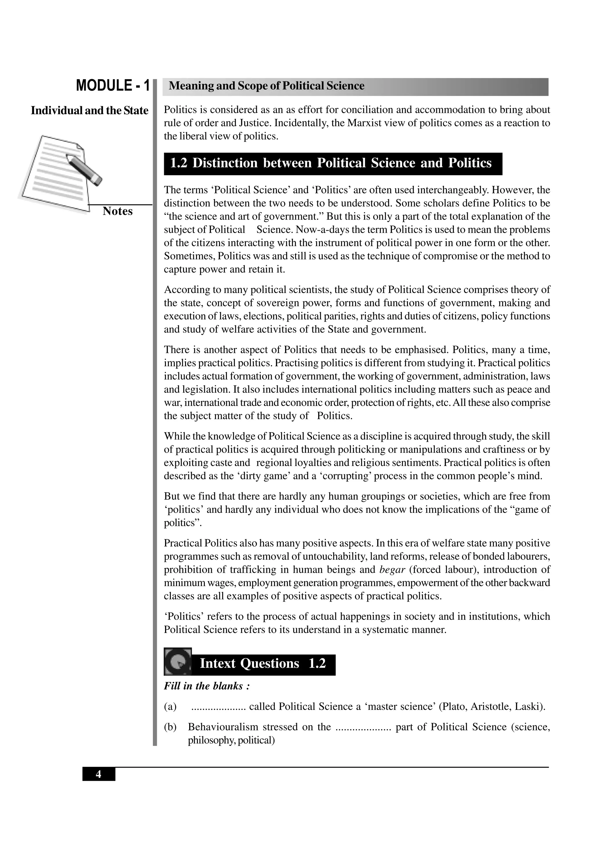 meaning and scope of political science (1) | PDF