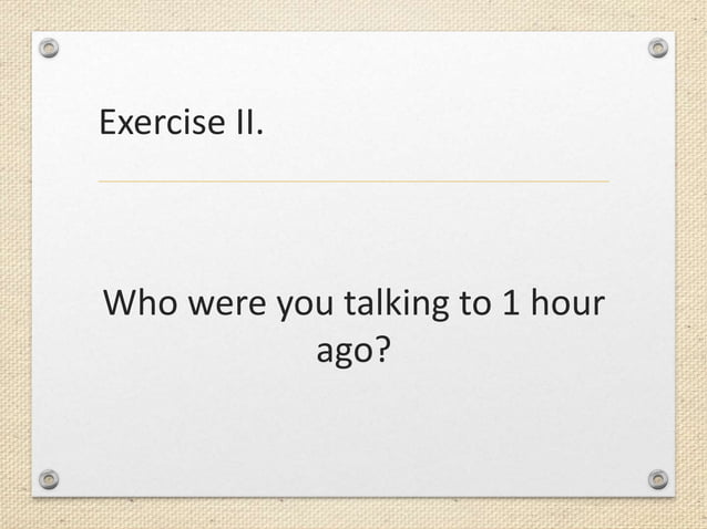 English Speaking Club: 3/18 Past Continuous Tense | PPT