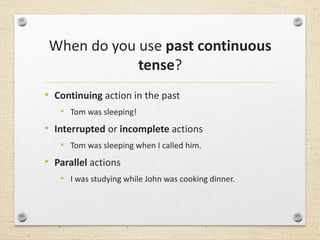 English Speaking Club: 3/18 Past Continuous Tense | PPTX