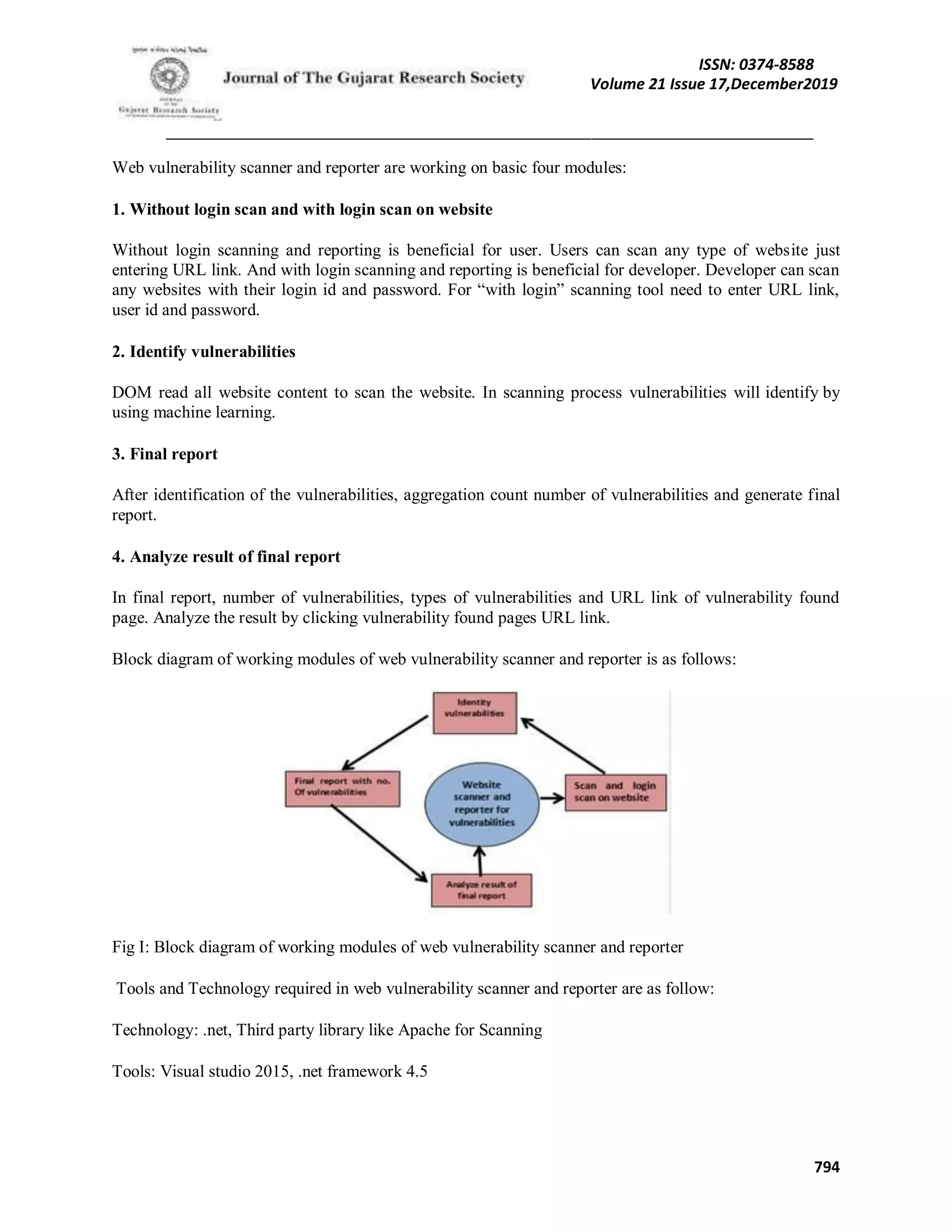 vulnerability scanning and reporting tool | PDF