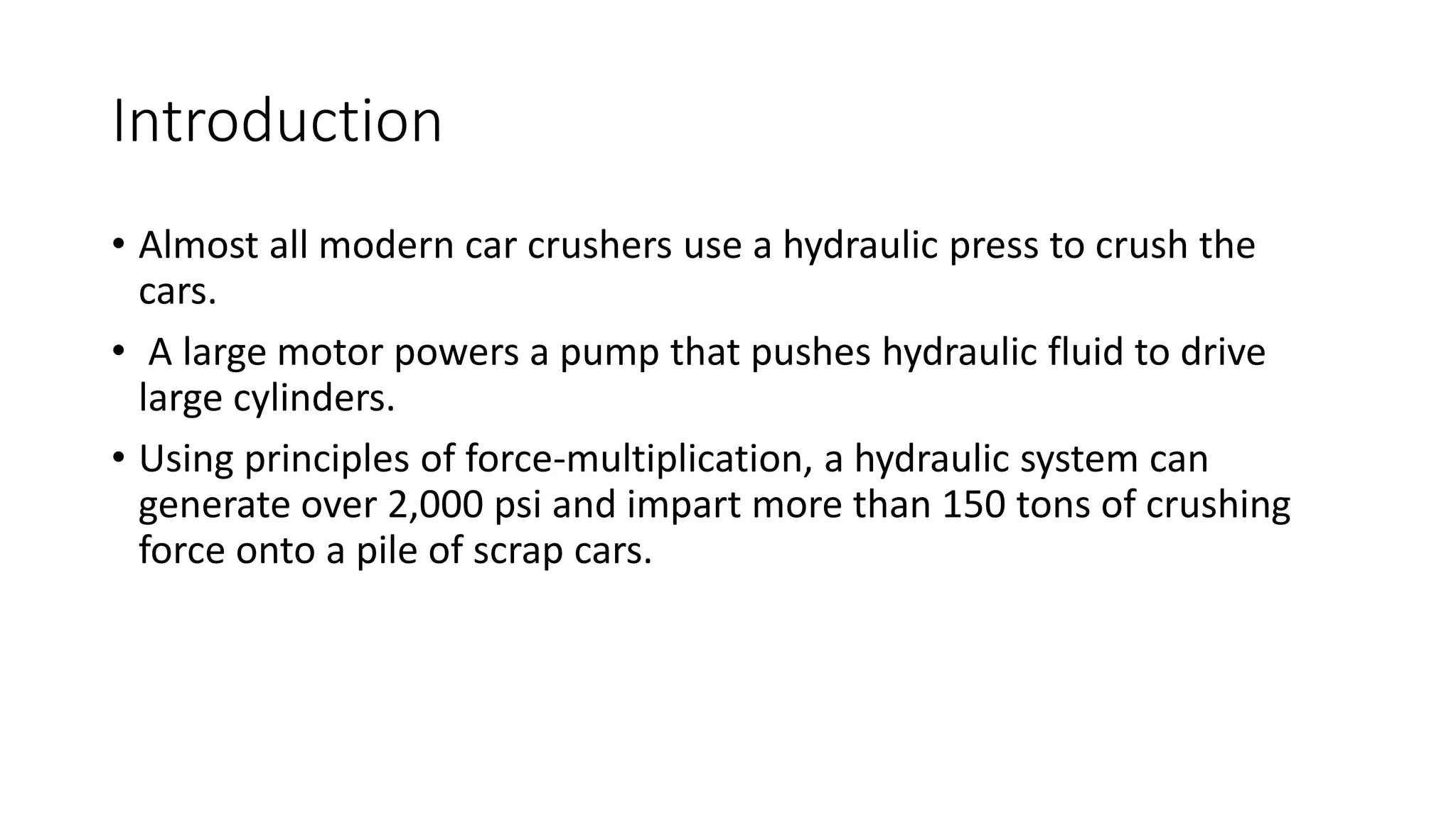 car crusher- hydraulic circuit | PPTX
