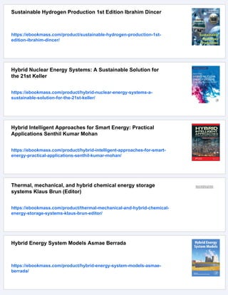 Hybrid Energy Systems for Offshore Applications Ibrahim Dincer | PDF