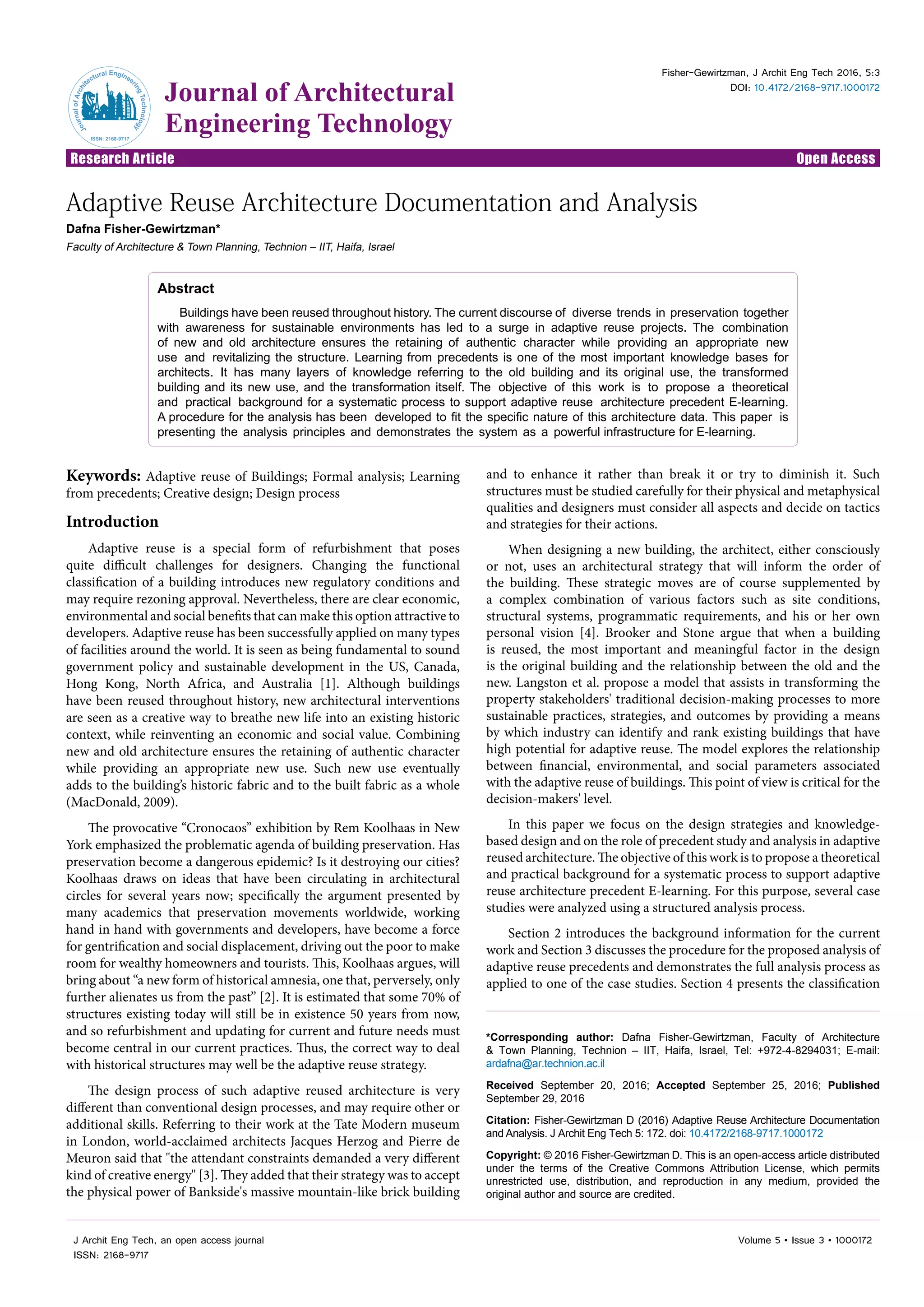 adaptive-reuse-architecture-documentation-and-analysis-2168-9717-1000172 | PDF