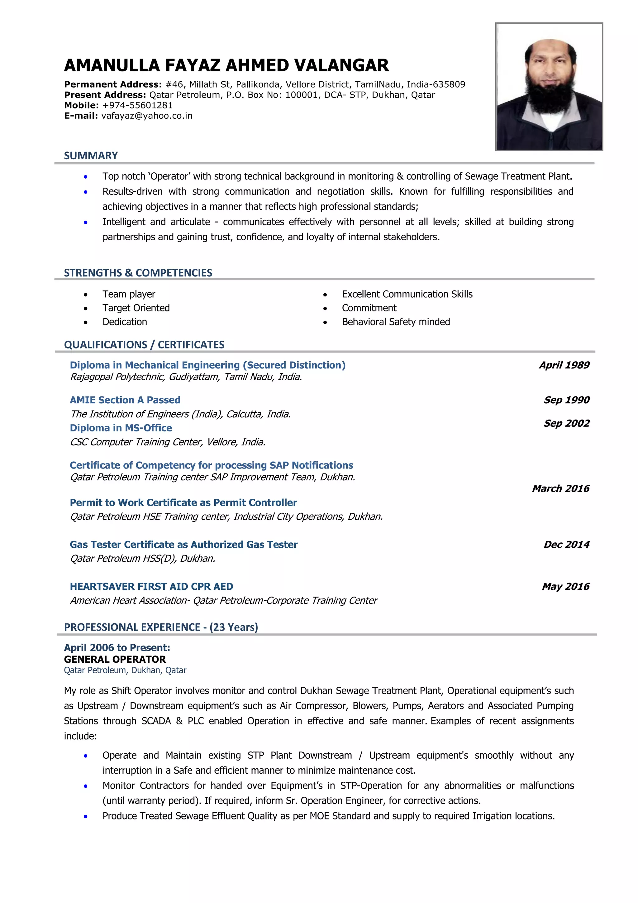 Fayaz Ahmed CV | PDF | Civil Engineering Industry | Industries