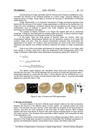 The Effects of Segmentation Techniques in Digital Image Based Identification of Ethiopian Coffee ...