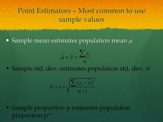 Point and Interval Estimation | PPTX