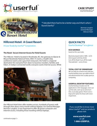 Userful-CaseStudy-HillcrestHotel | PDF