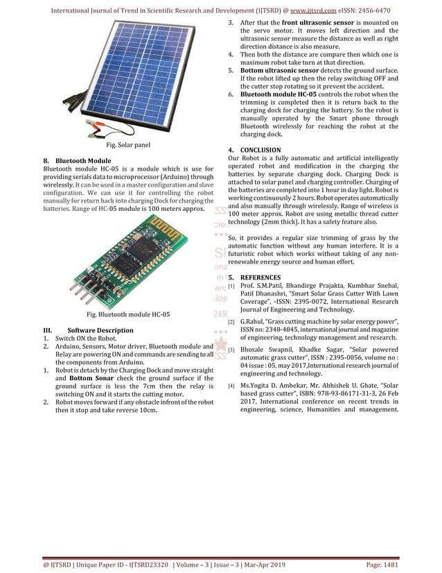 Smart Solar Grass Cutter Robot | PDF | Landscaping | Home & Garden
