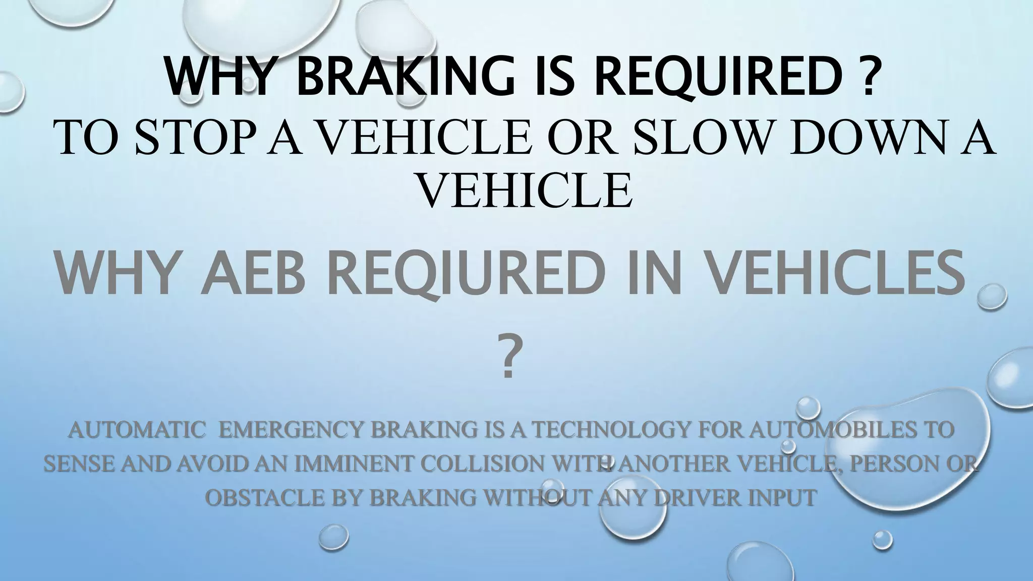 Automatic Emergency Braking | PPTX
