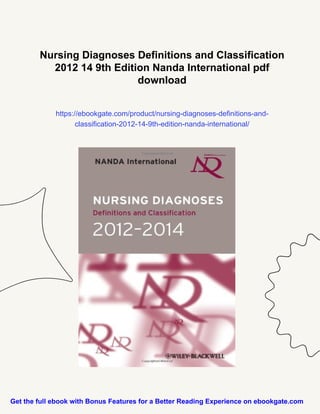 Nursing Diagnoses Definitions and Classification 2012 14 9th Edition ...