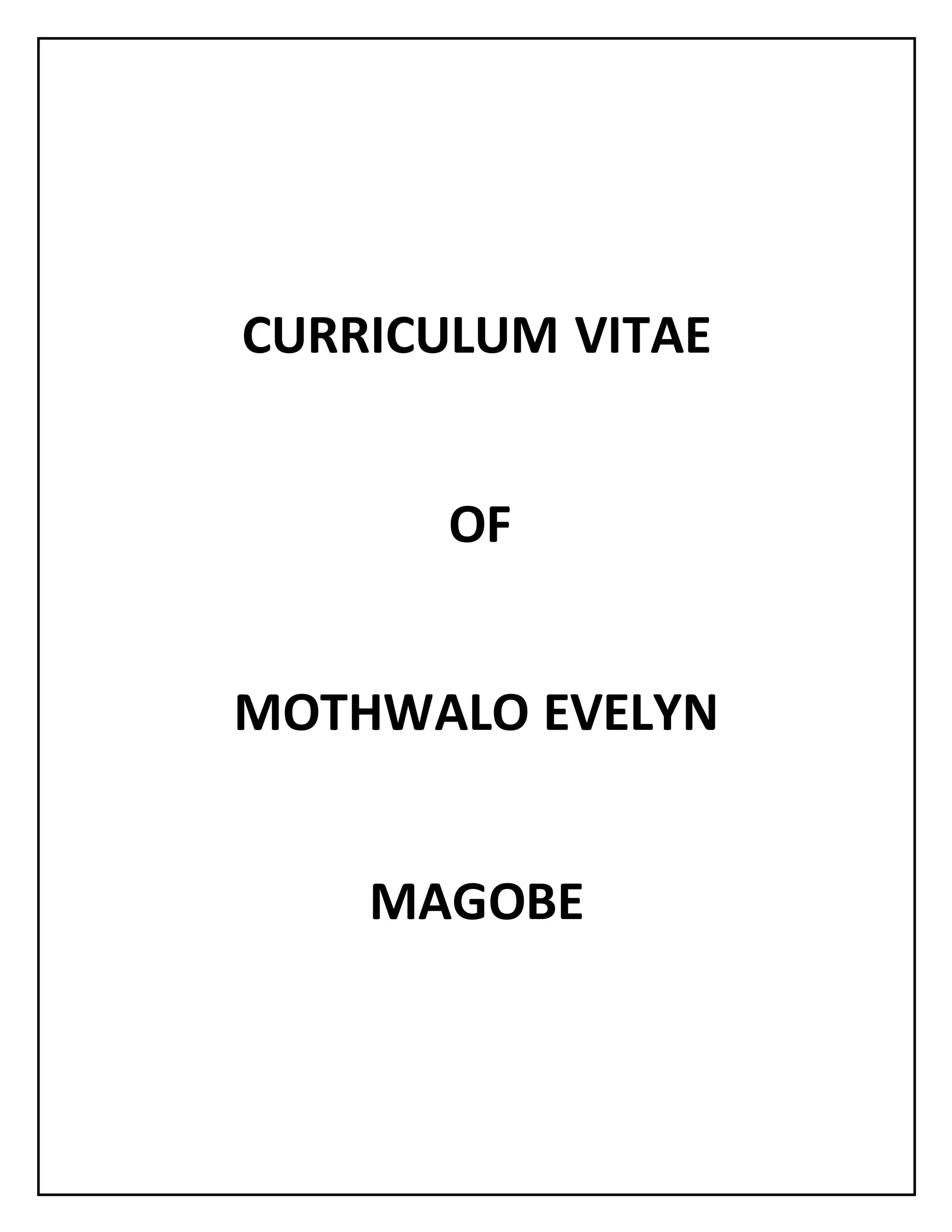 Evelyn Magobe CV | DOCX