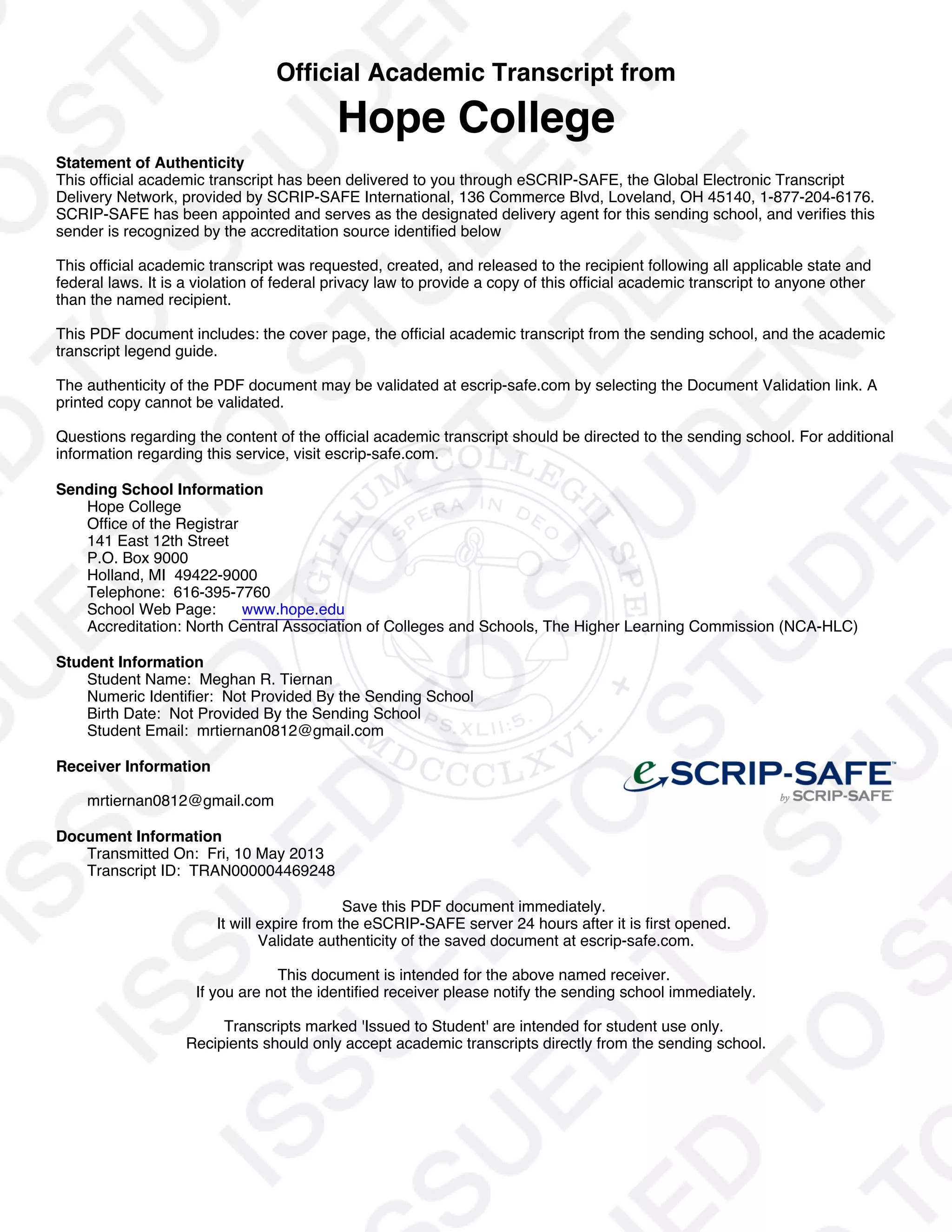 transcripts | PDF | Undergraduate Education | College Education