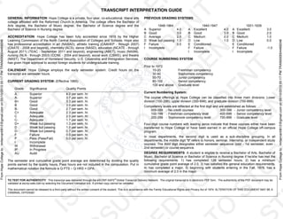 transcripts | PDF | Undergraduate Education | College Education