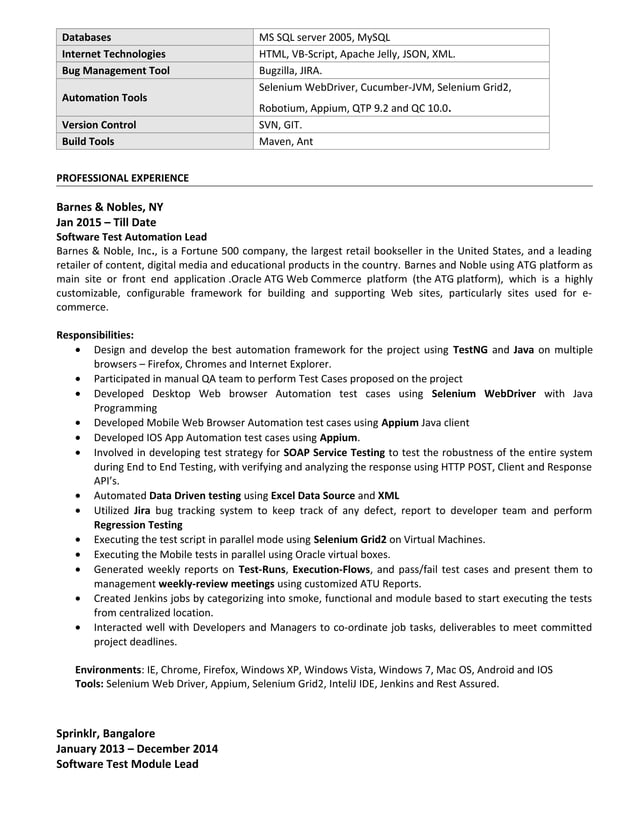 Aravind Java Selenium Automation- US | DOC | Web Development | Internet