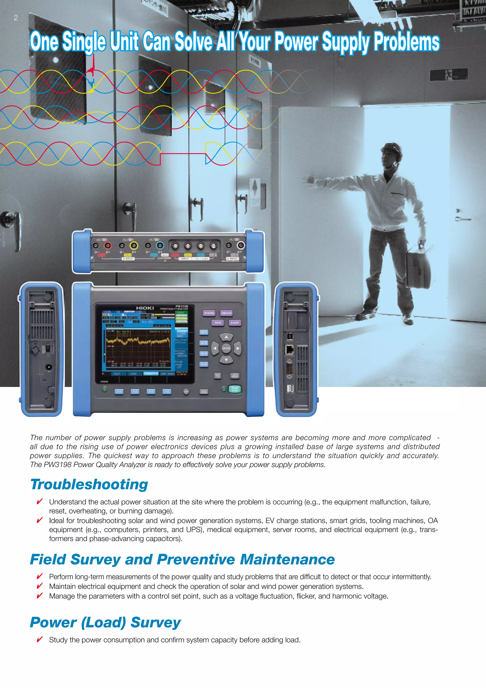 Analizador de Calidad de Energía, Analizador de Redes Hioki PW3198 | PDF | Home Utilities ...