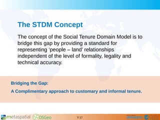 STDM-Online_The-Social-Tenure-Domain-Model-Tool_slides | PDF | Cloud Computing | Internet