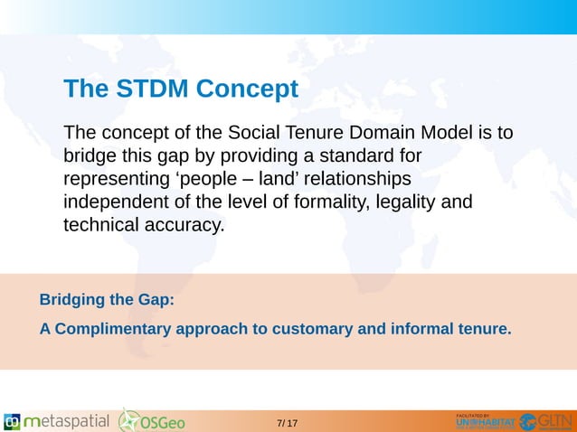 STDM-Online_The-Social-Tenure-Domain-Model-Tool_slides | PPT