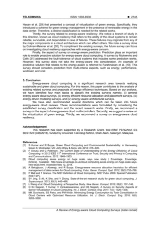 A Review of Energy-aware Cloud Computing Surveys | PDF