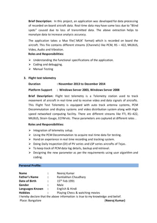 Resume_neeraj | DOCX