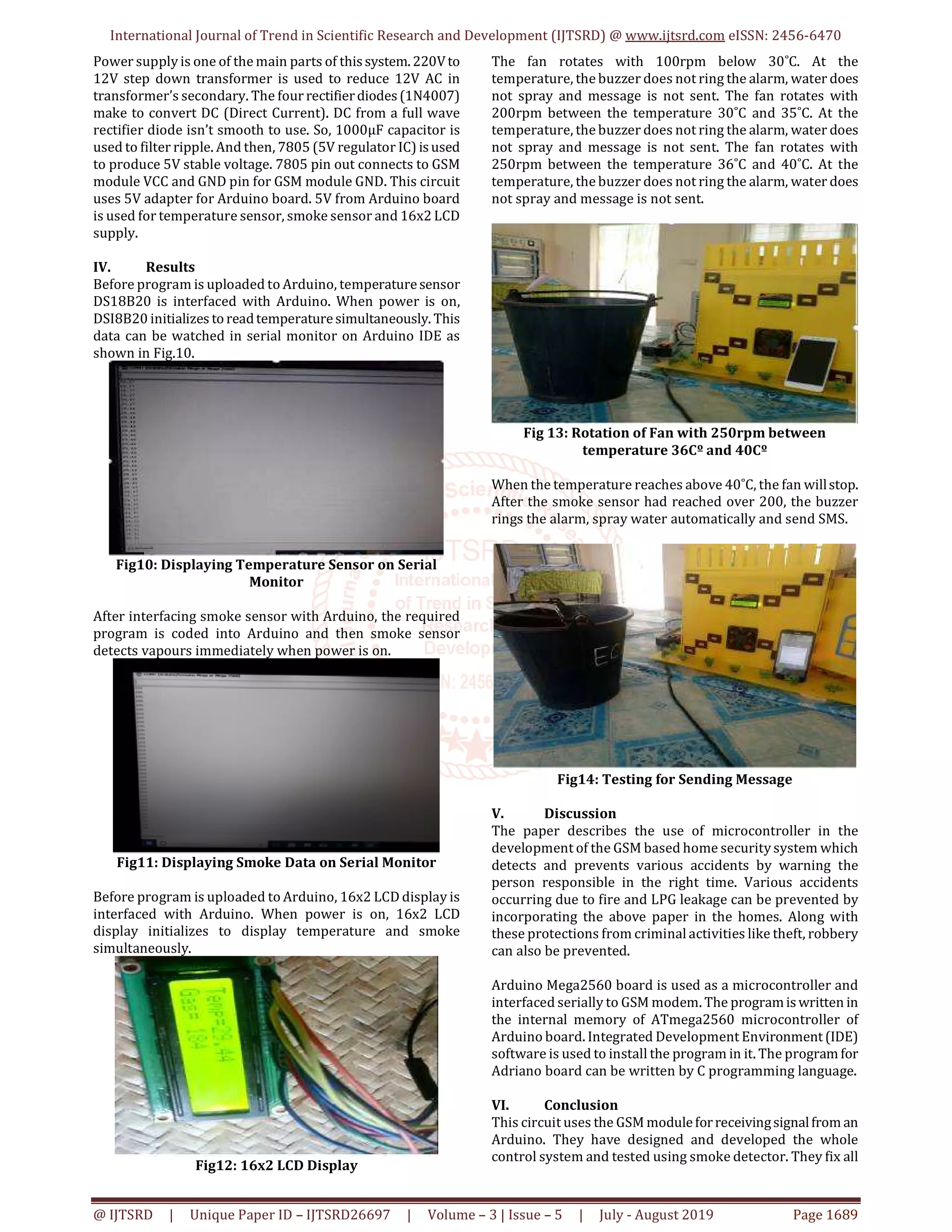 GSM Based Fire Security System | PDF