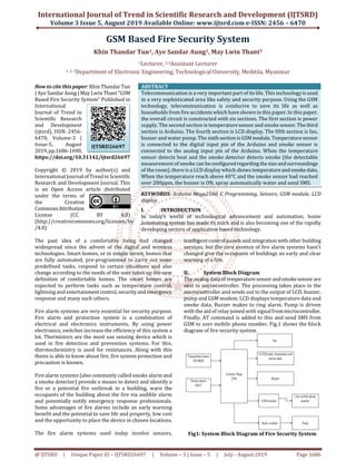 GSM Based Fire Security System | PDF
