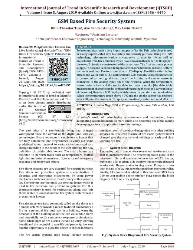 GSM Based Fire Security System | PDF