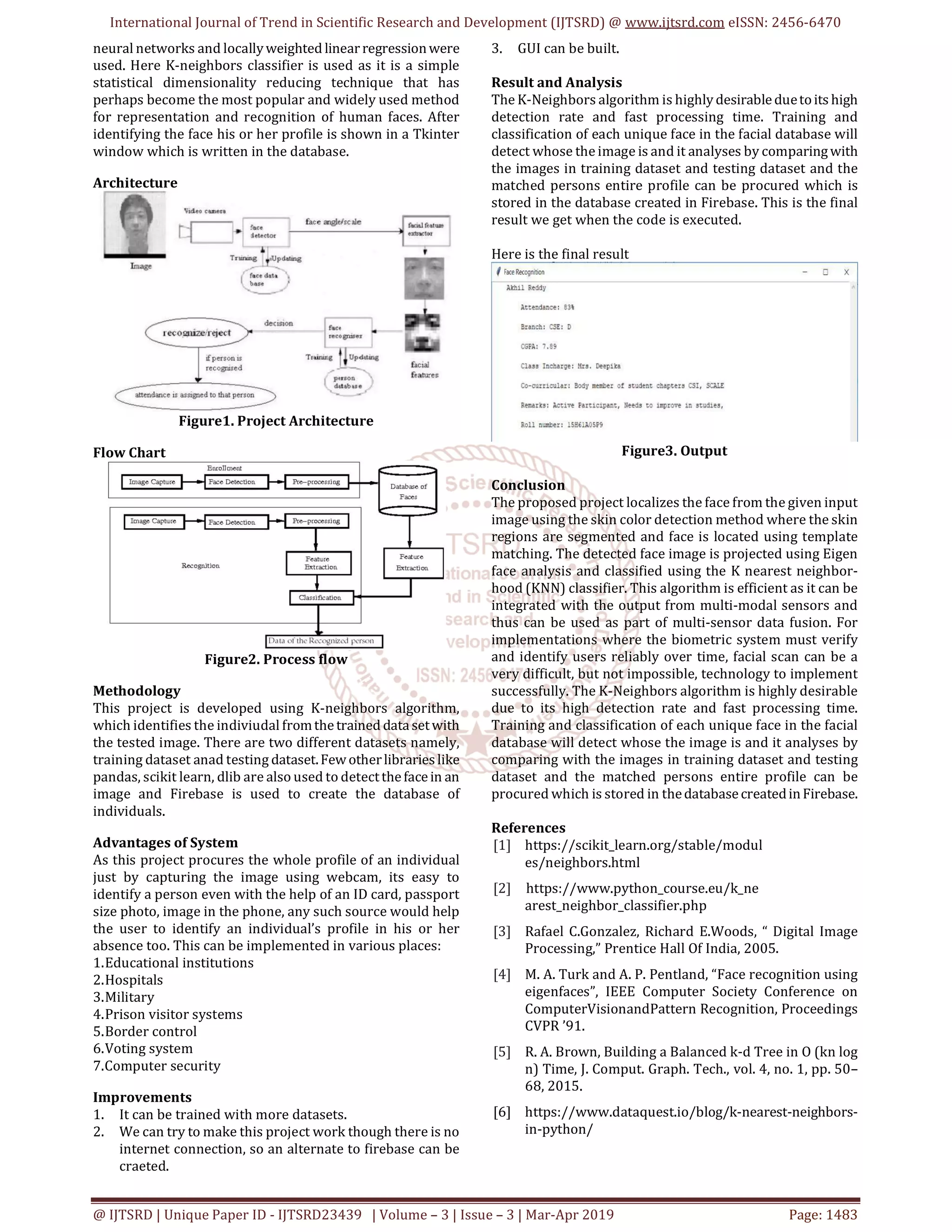Profile Identification through Face Recognition | PDF