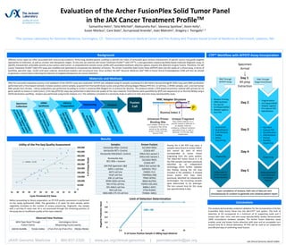 Jax GM Archer Fusionplex Solid Tumor Panel AMP Poster | PDF