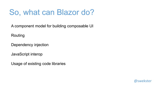 Blazor - C# for the web | PPT | Free Download