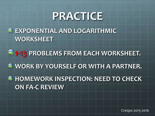 Exponential_Logarithm Game | PPT