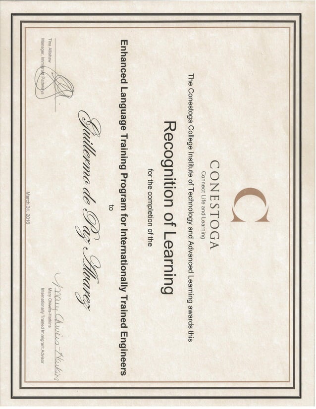 Conestoga Diplomas | PDF