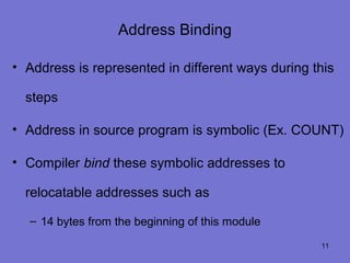 31 address binding, dynamic loading | PPT