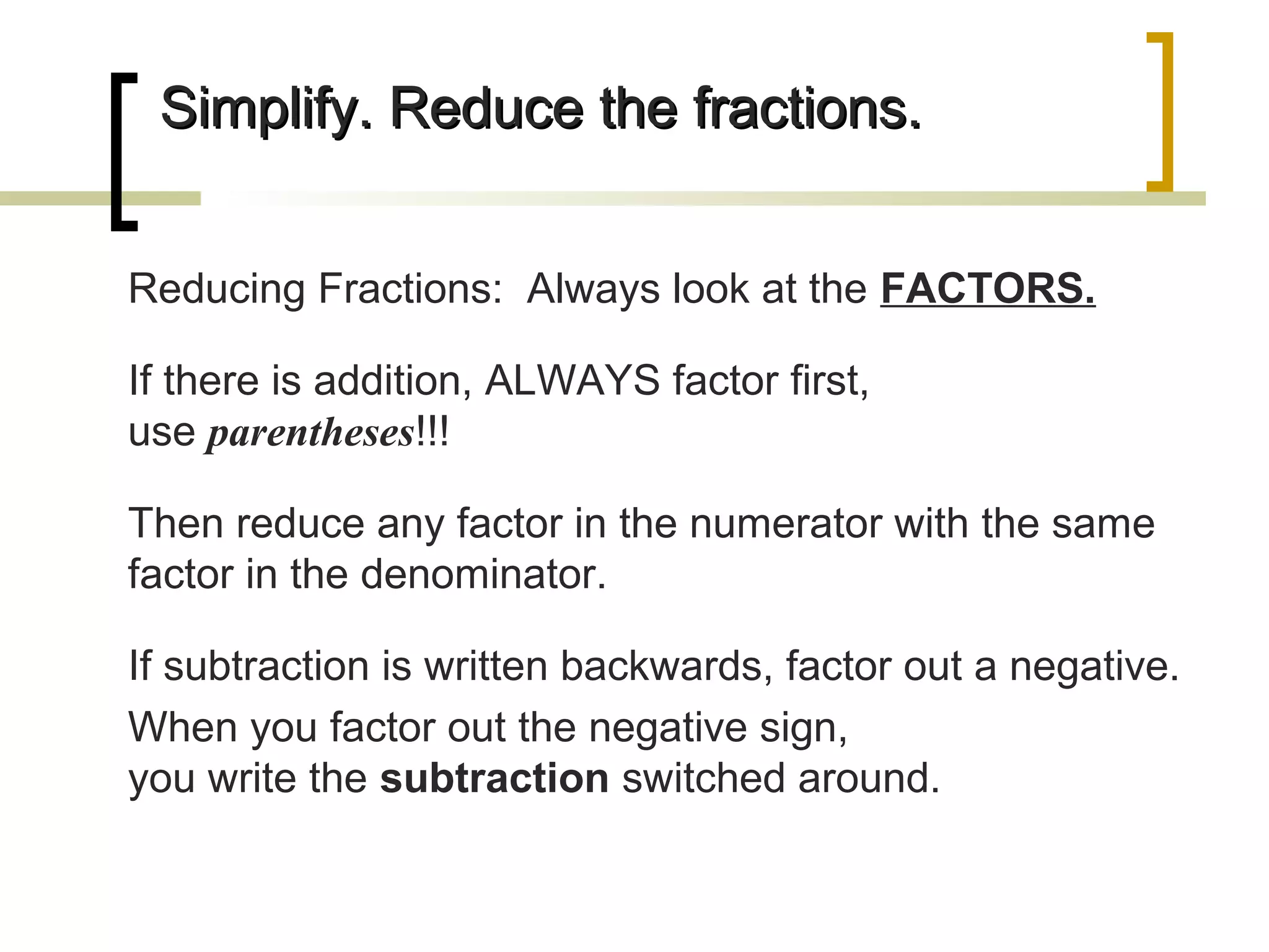 31 algebraic fractions (1) | PPT