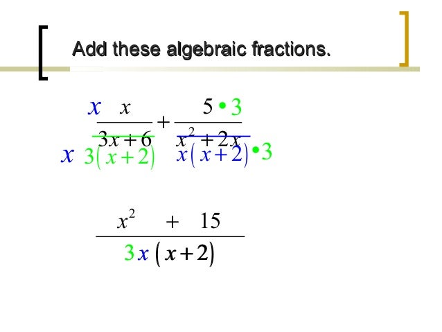 31 algebraic fractions (1)
