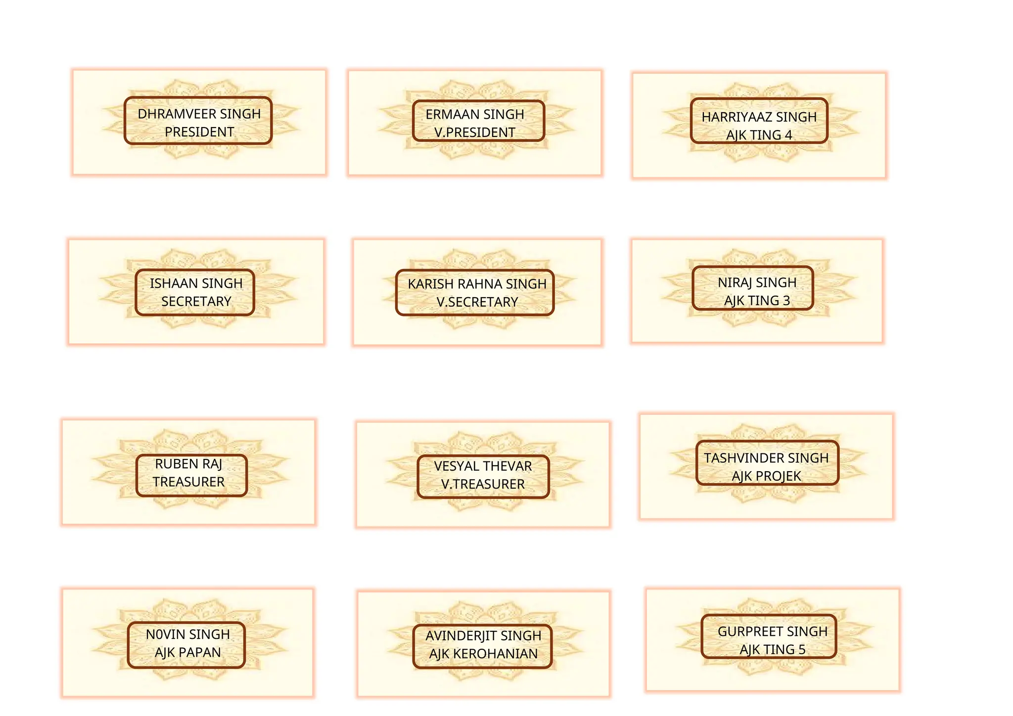 Name Labels for Board Name Labels for Board | DOCX