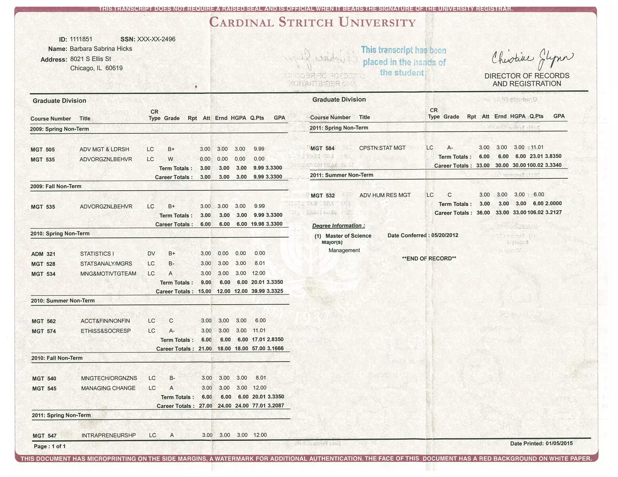 unofficial transcripts | PPT