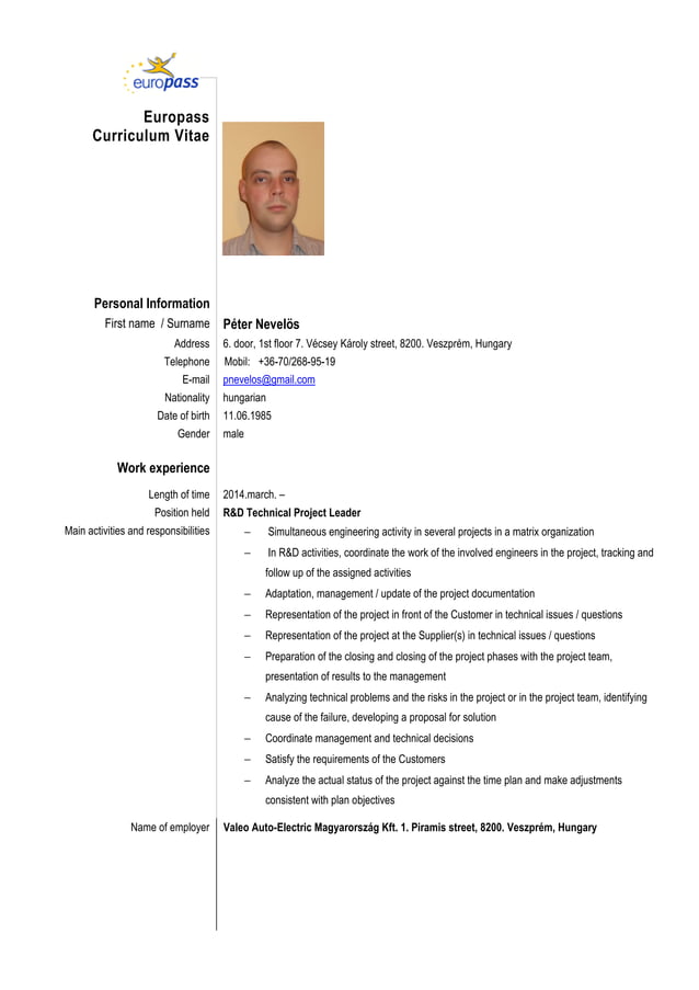 NevelősP_CV-eng | PDF