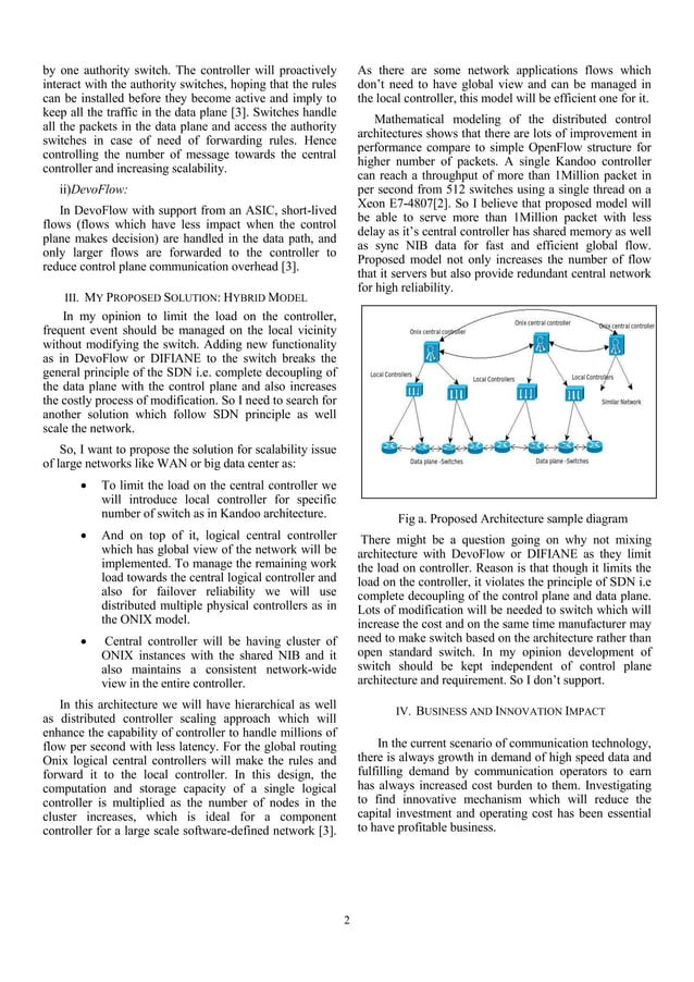 SDN Control Plane scalability research proposal | PDF