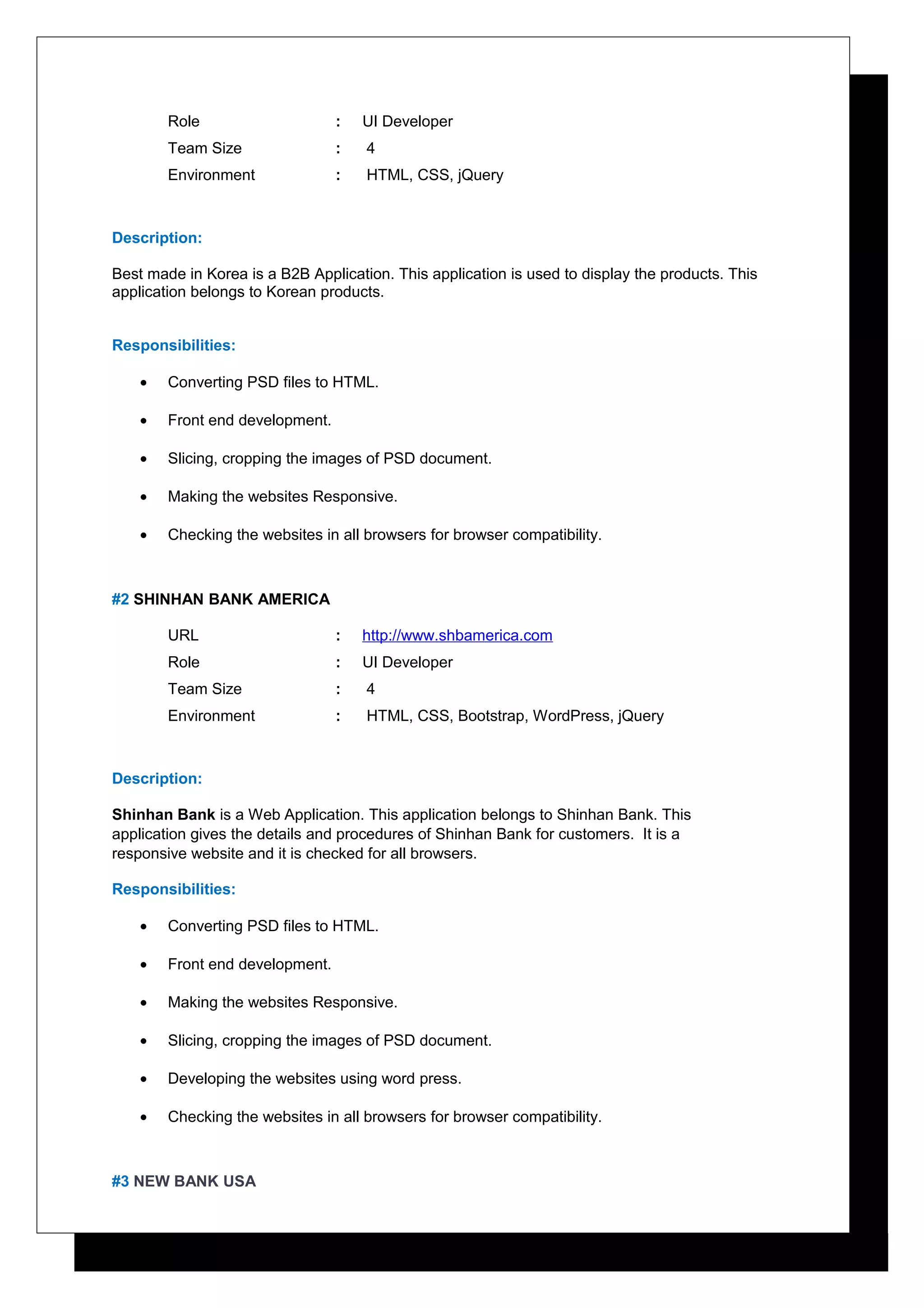 ASHOK KUMAR UI Developer Resume | DOC