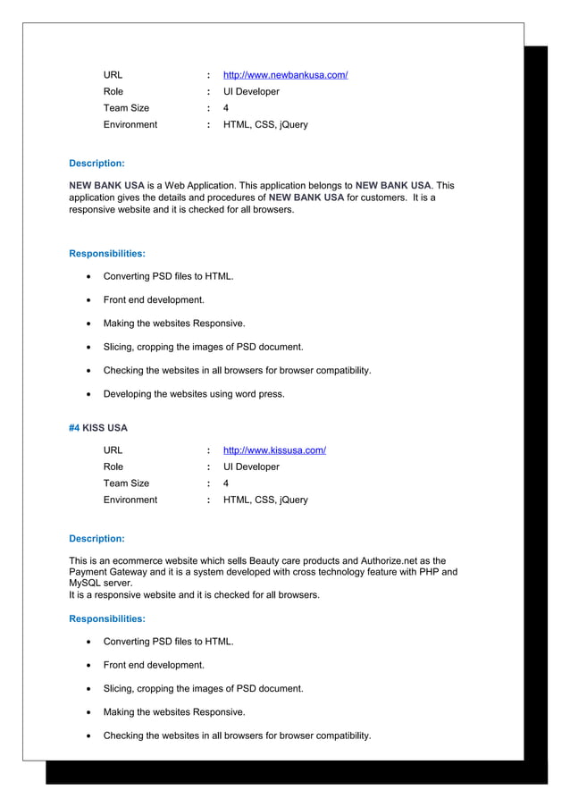 ASHOK KUMAR UI Developer Resume | PDF