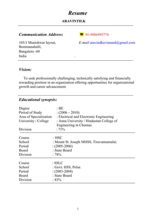 aravinth res-1 | PDF